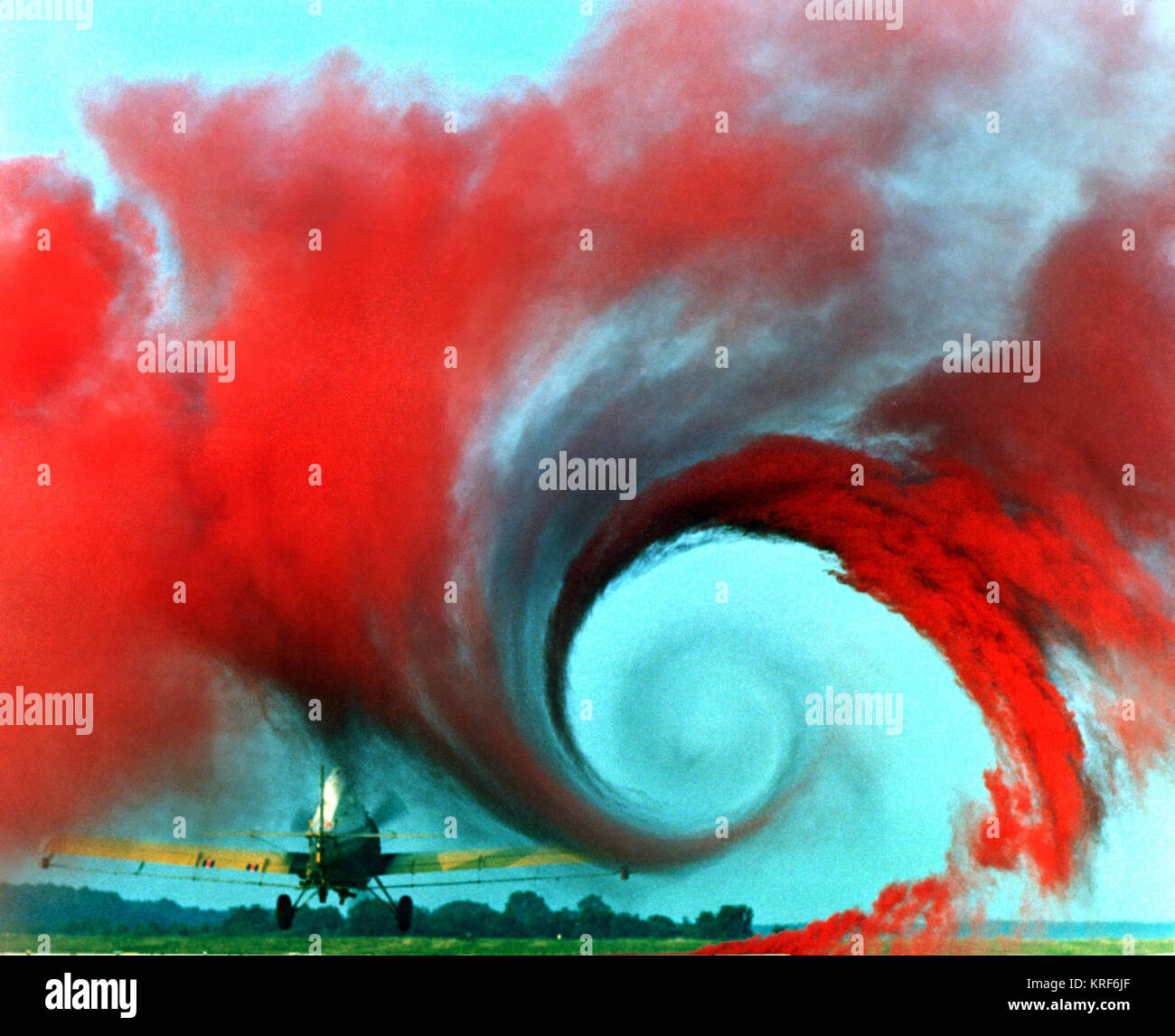 Airplane vortex edit Stock Photo - Alamy