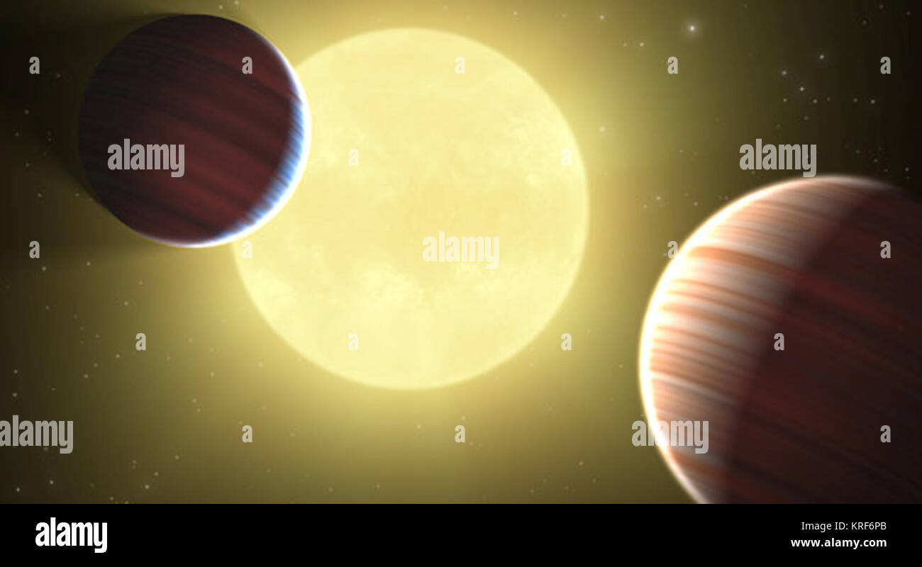 Artists impression Kepler-9 Stock Photo - Alamy