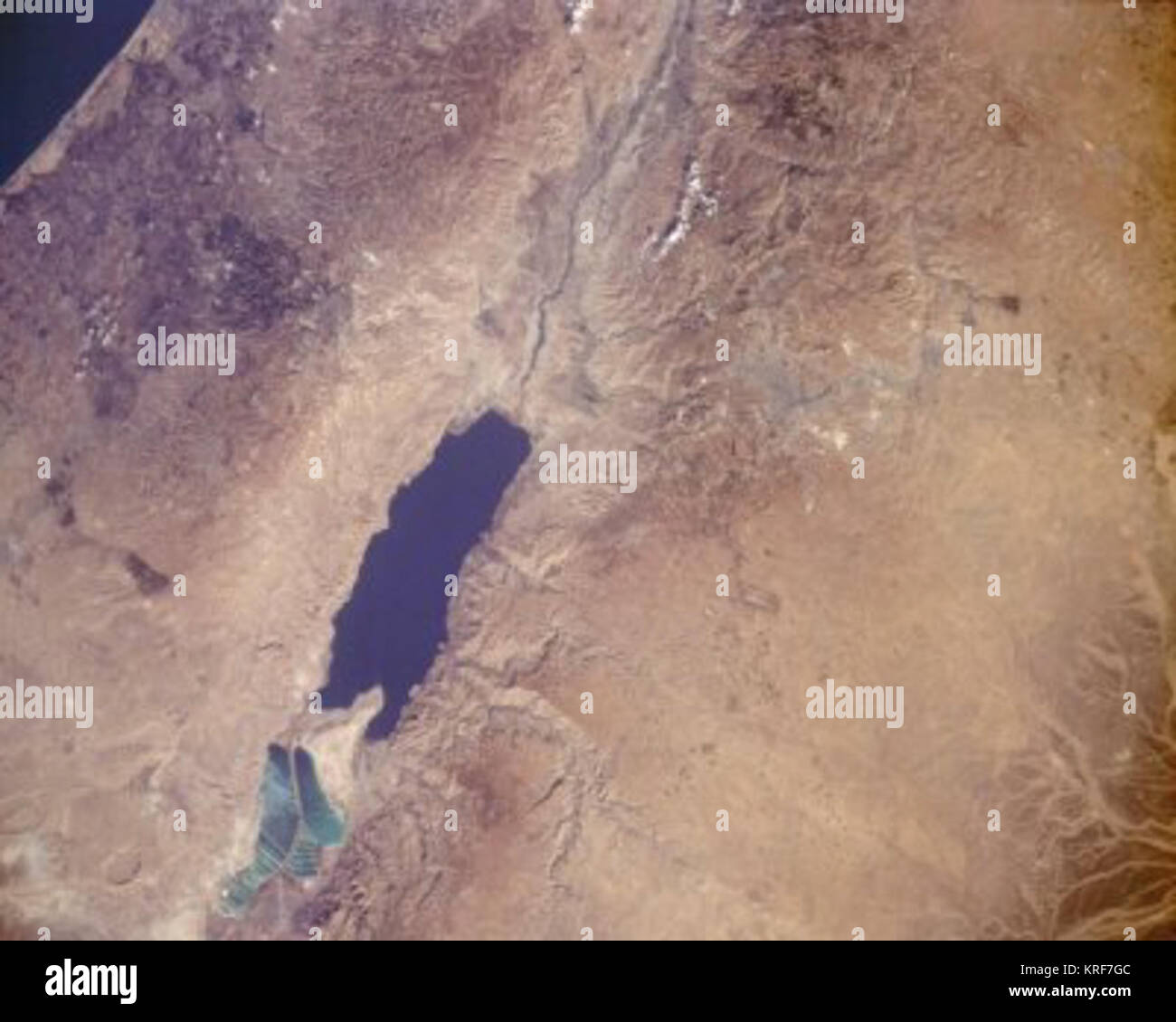 Dead sea satellite image hi-res stock photography and images - Alamy