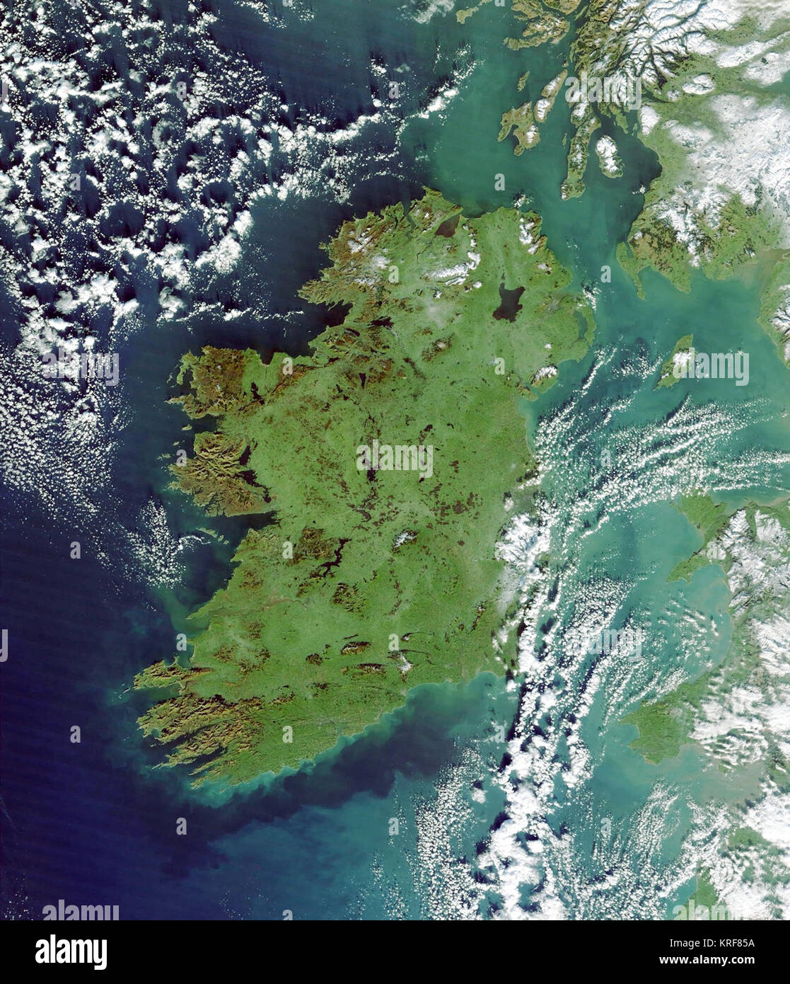 Ireland from space edit2 Stock Photo - Alamy