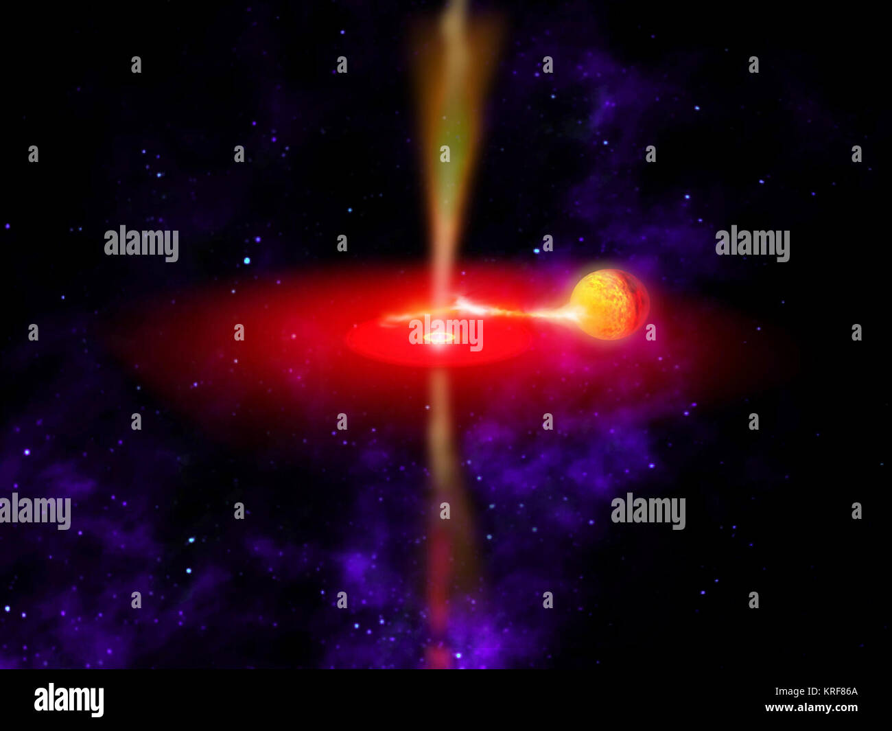 Flaring Black Hole Stock Photo - Alamy