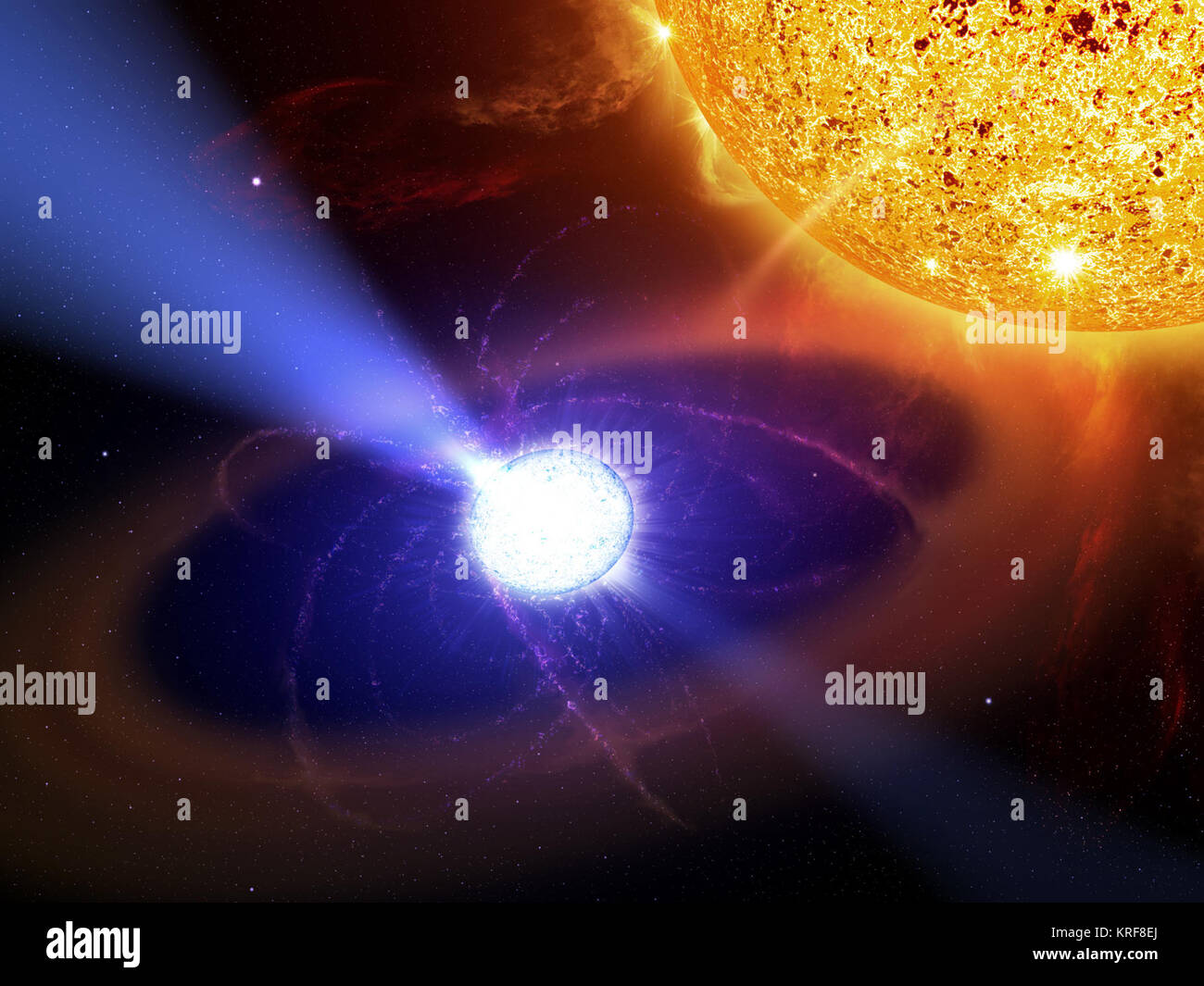 White dwarf in AE Aquarii Stock Photo - Alamy