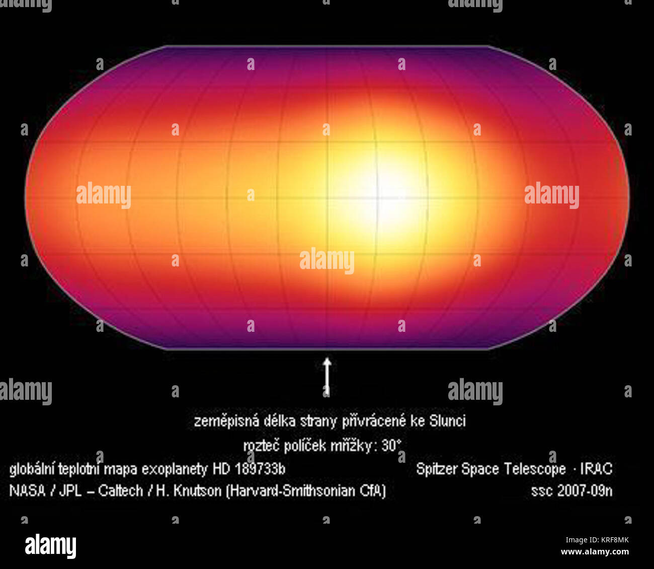 HD 189733b map final 02-cs Stock Photo - Alamy