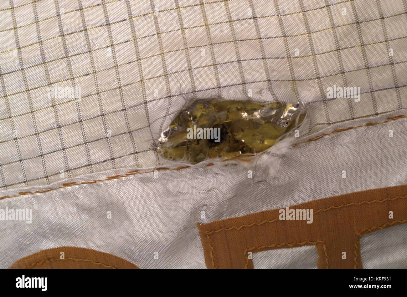 ISS-15 MMOD damage Stock Photo - Alamy