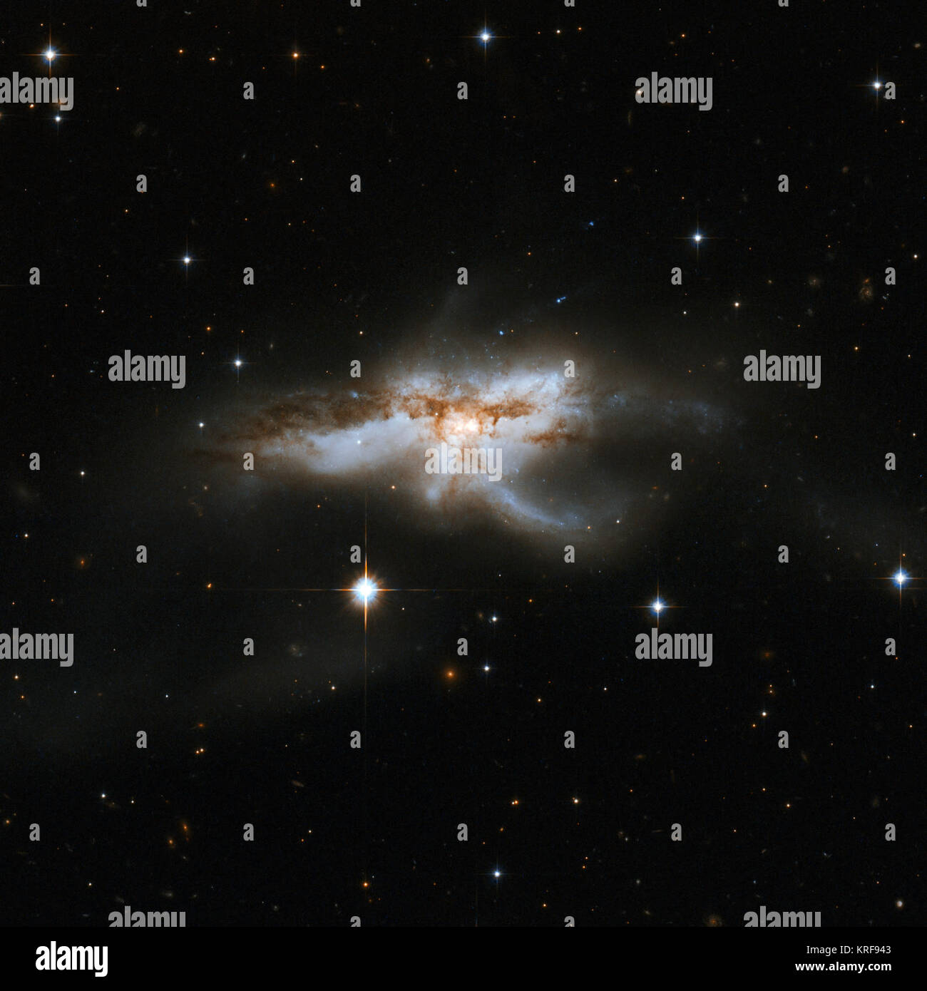 Hubble Interacting Galaxy NGC 6240 (2008-04-24 Stock Photo - Alamy