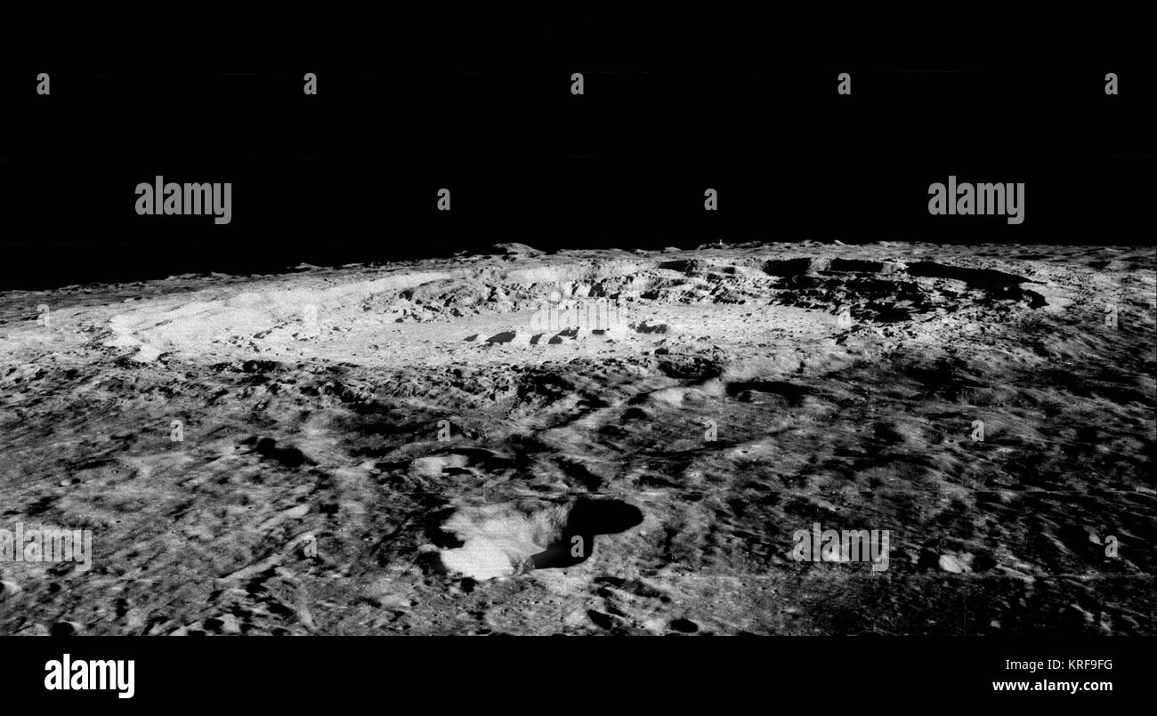 LUNAR ORBITER PAGE - Limb of Copernicus Impact Crater Stock Photo - Alamy