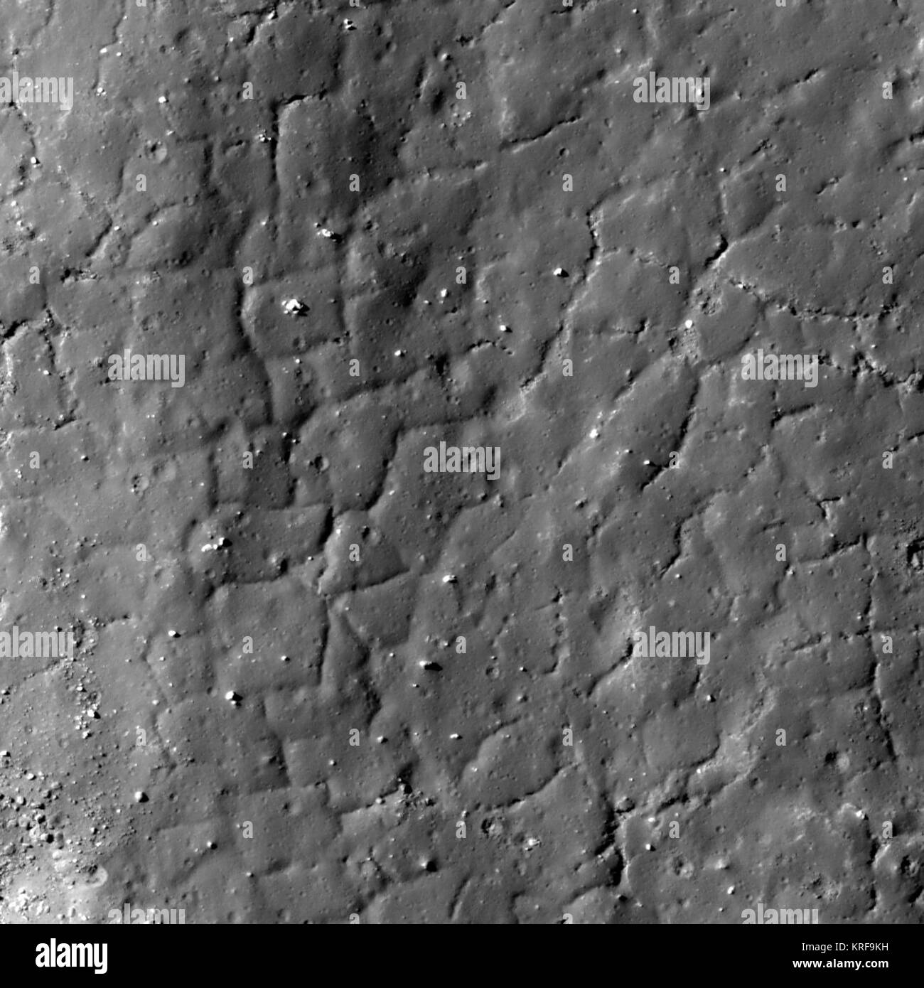 LRO Polygonal fractures on Tycho ejecta deposits Stock Photo - Alamy