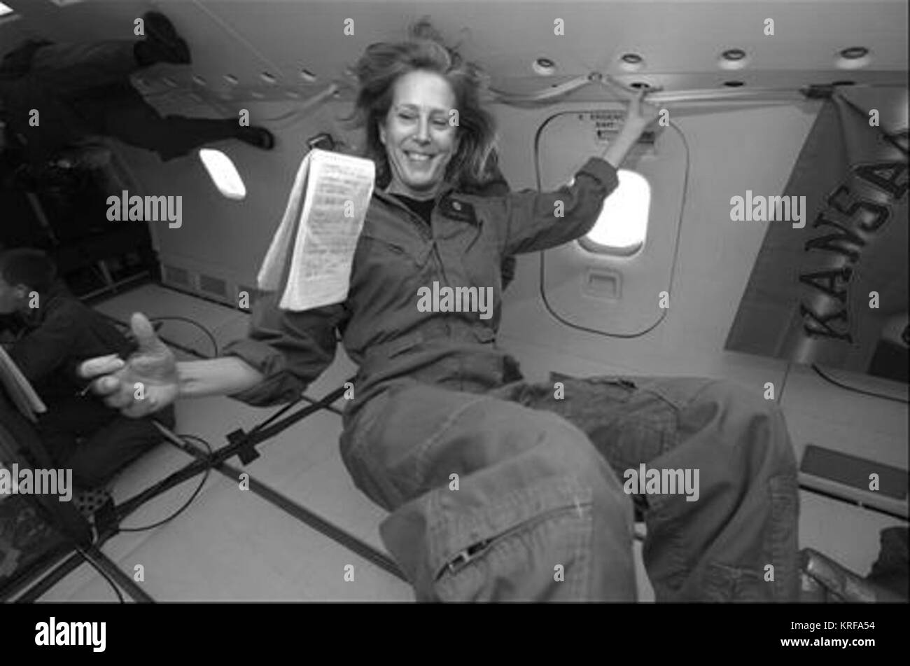 Mary Roach in Zero Gravity Stock Photo - Alamy