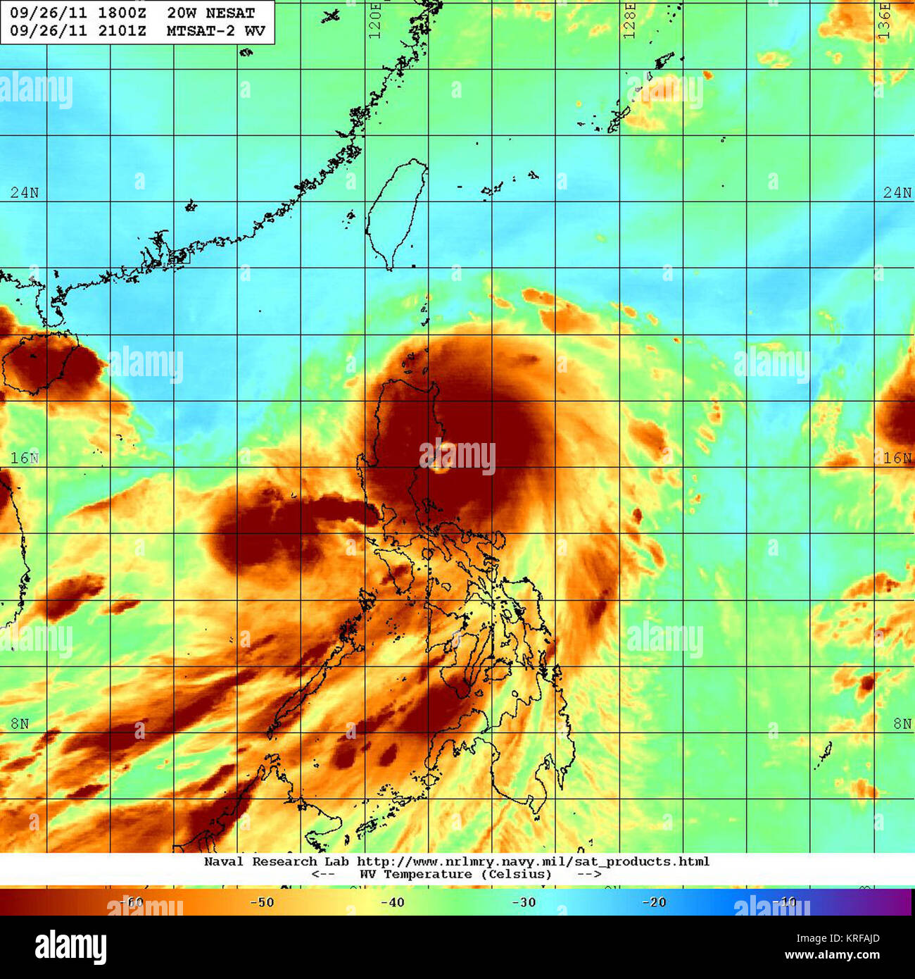 Nesat 2011 Philippine Landfall Stock Photo - Alamy