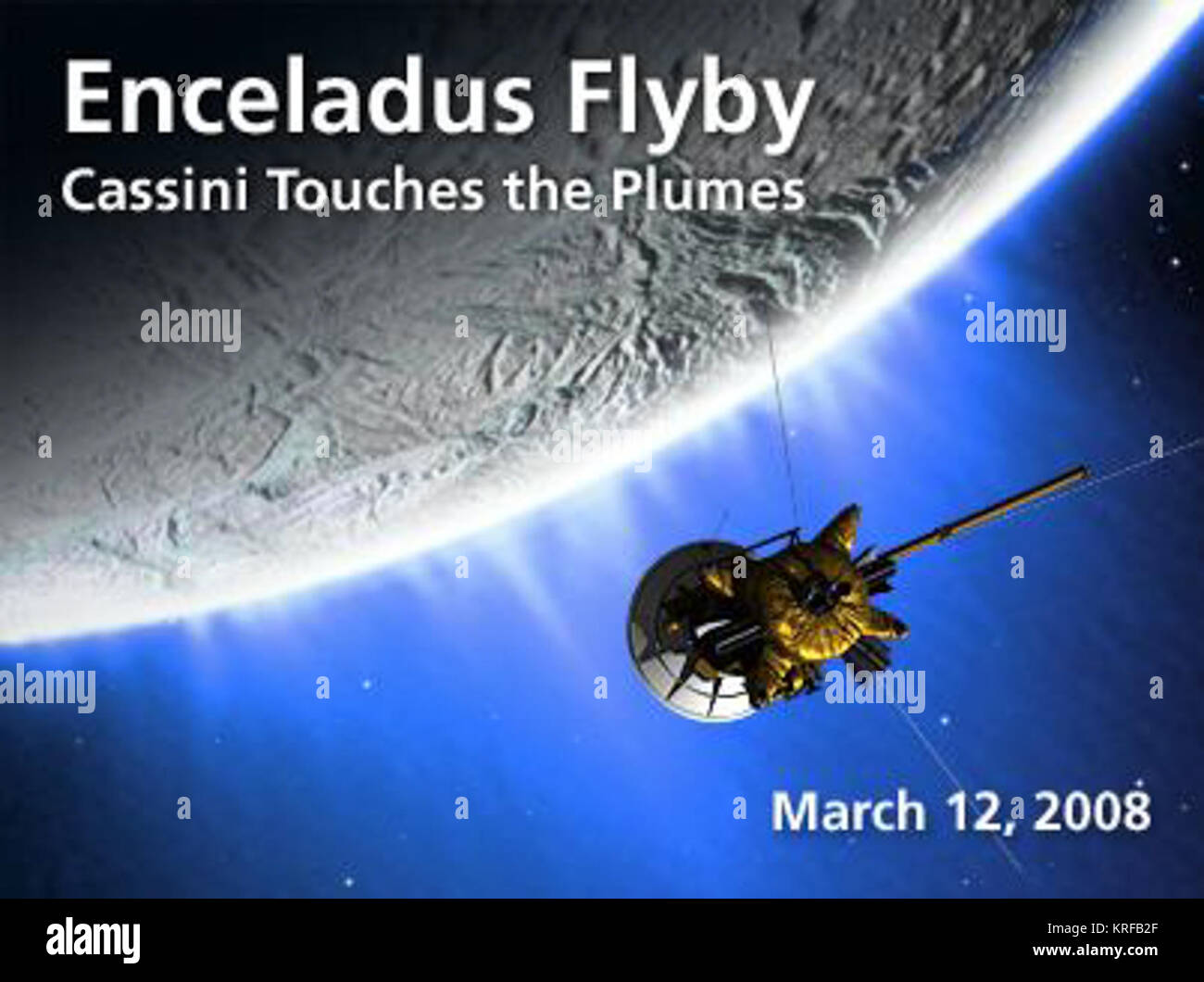Cassini Enceladus NASA Stock Photo - Alamy