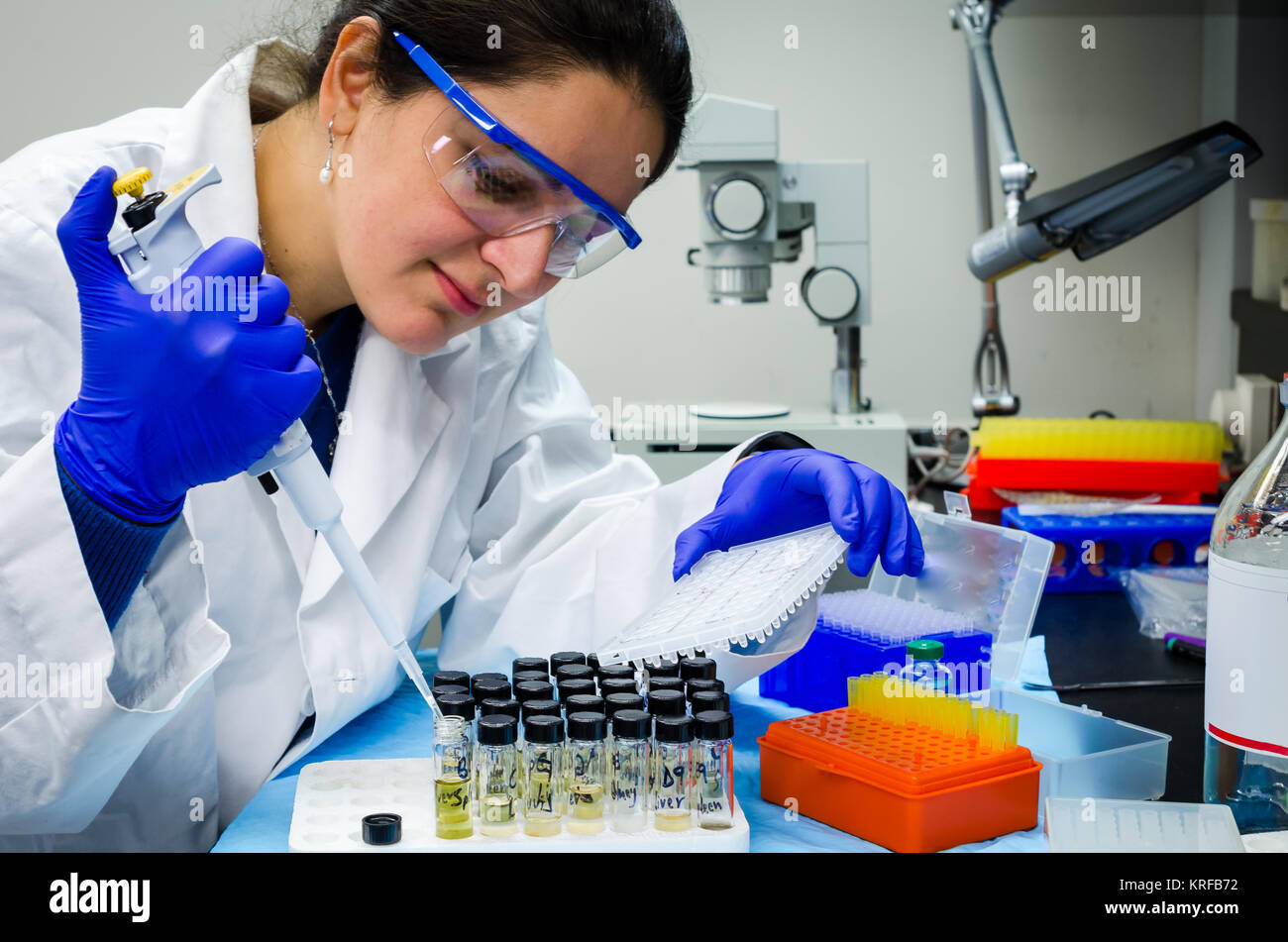 Biomedical research in laboratory Stock Photo - Alamy