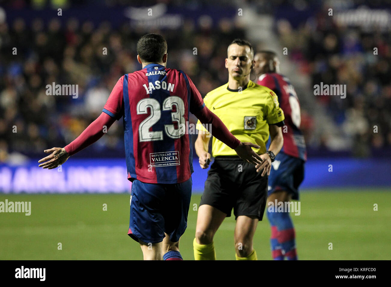 Valencia, Spain. 19th Dec, 2017. DAVID REMESEIRO JASON of Levante UD (L ...
