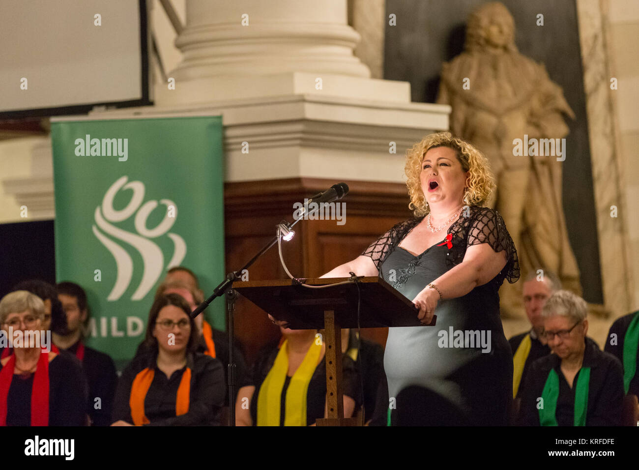 Christ Church Spitalfields, London, 19th Dec 2017. Soprano soloist ...