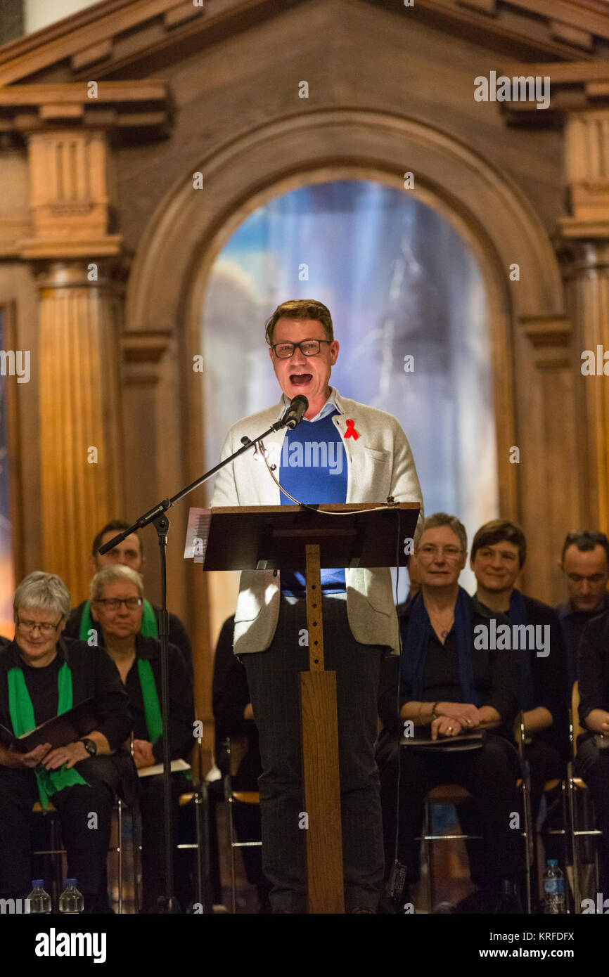 Christ Church Spitalfields, London, 19th Dec 2017. TV editor and ...