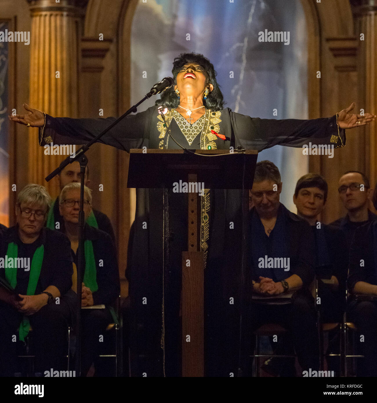 Christ Church Spitalfields, London, 19th Dec 2017. Singer and actress ...