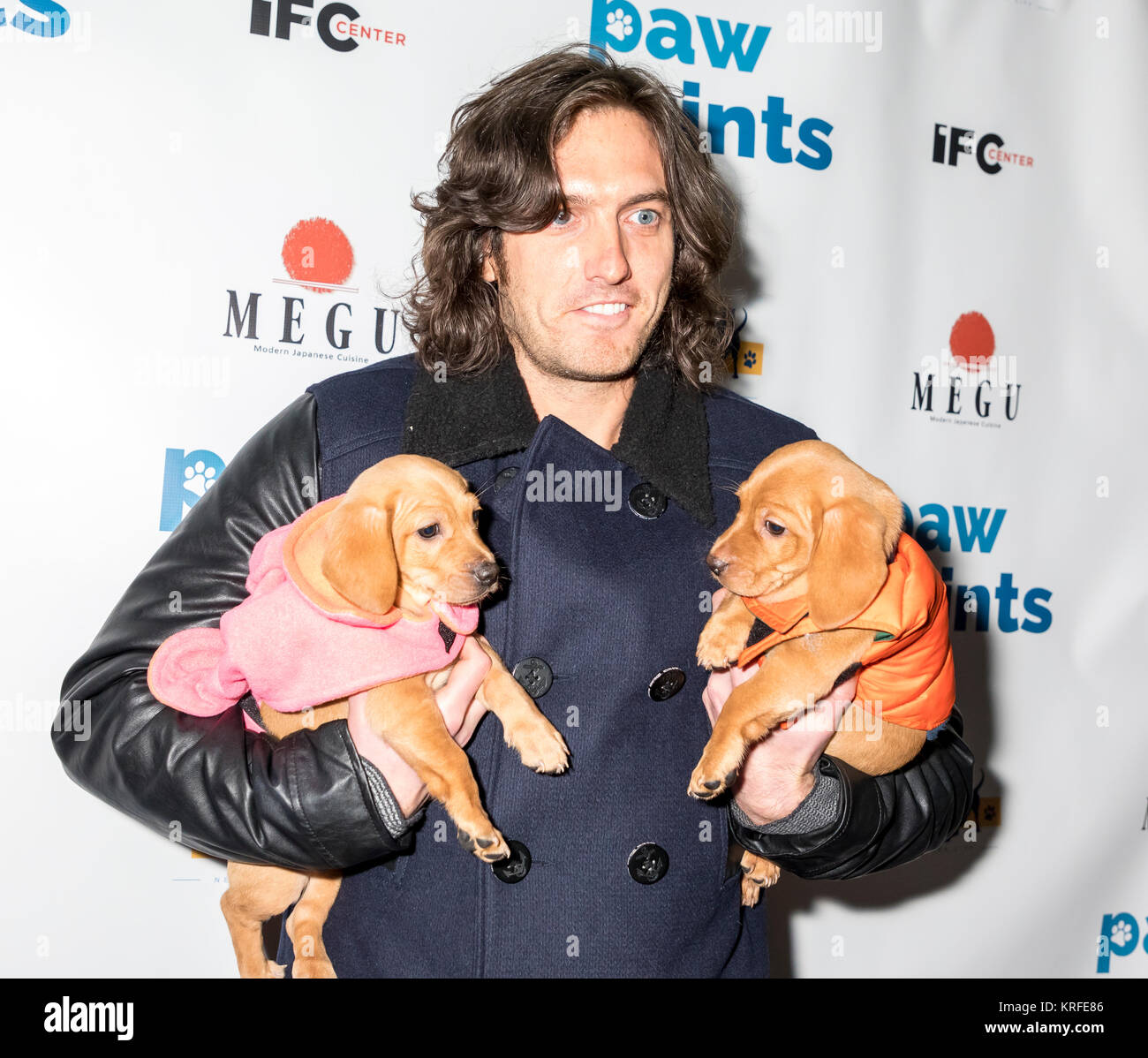 New York, NY, USA - December 19: Andrew Jenks with adoptable dogs ...