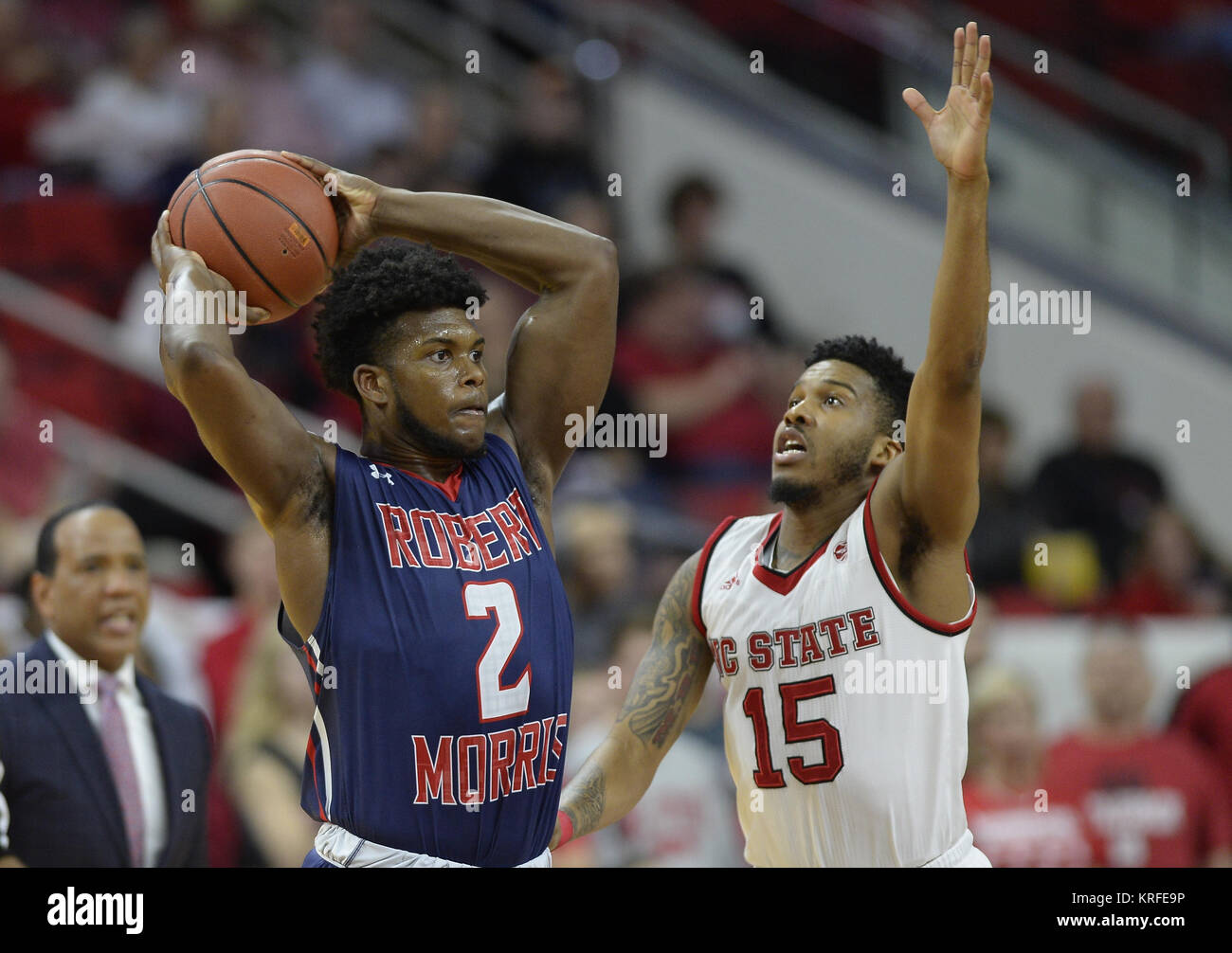 Raleigh, North Carolina, USA. 19th Dec, 2017. DAVID COLE (2) of Robert ...