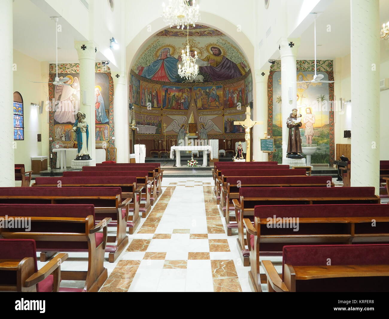 The Catholic Church of the Holy Family in the Gaza Strip, Palestine, 21 ...