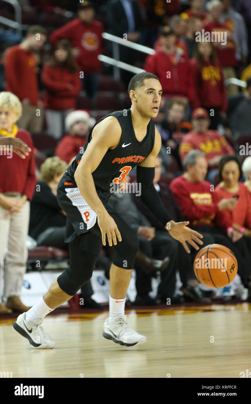 December 19, 2017: Princeton Tigers guard Devin Cannady (3) bring's the ...