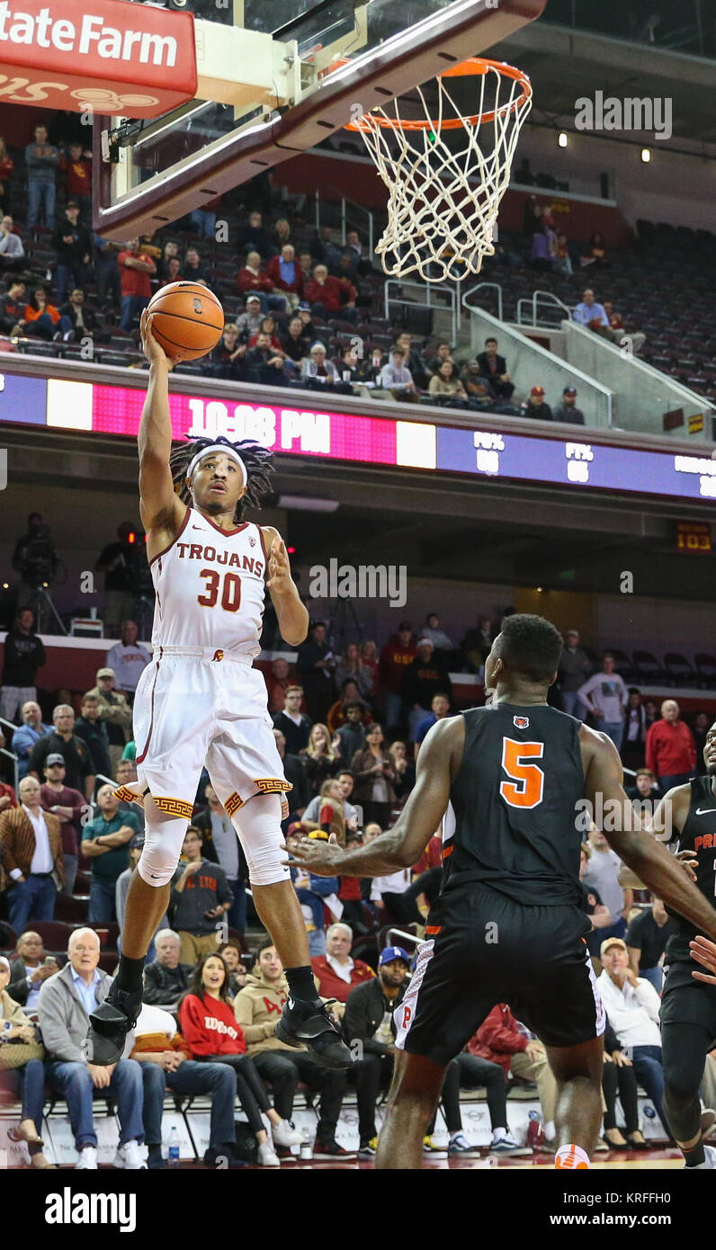 December 19, 2017: USC Trojans guard Elijah Stewart (30) shoots the ...