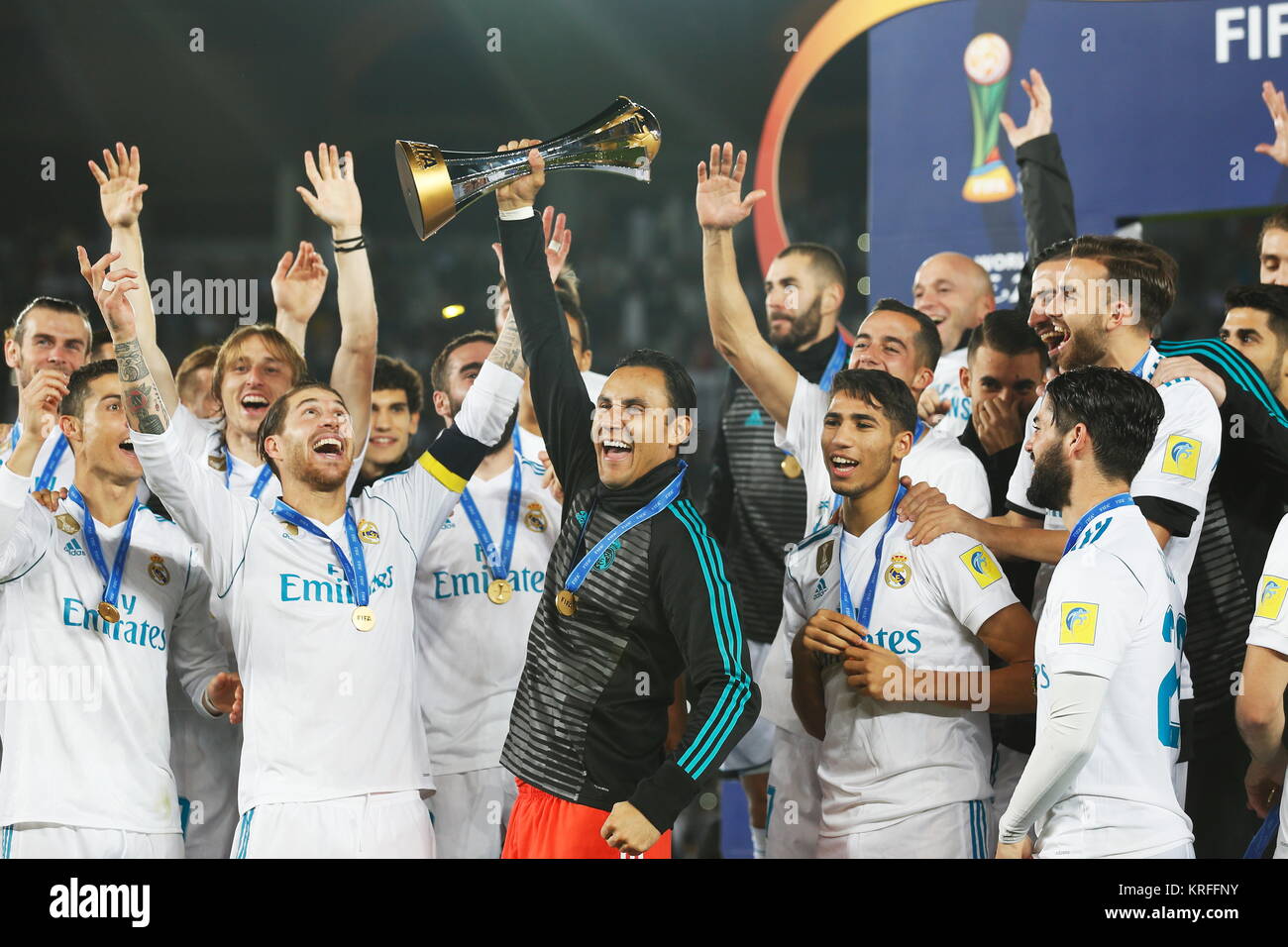 Abu Dhabi, UAE. 16th Dec, 2017. Real Madrid team group (Real) Football ...