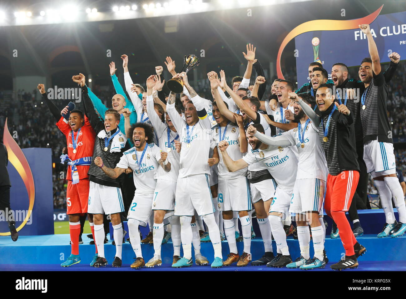 Abu Dhabi, UAE. 16th Dec, 2017. Real Madrid team group (Real) Football ...