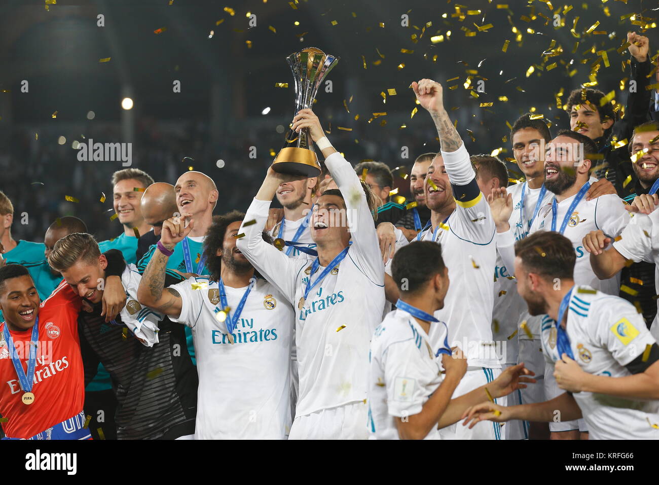 Abu Dhabi, UAE. 16th Dec, 2017. Real Madrid team group (Real) Football ...