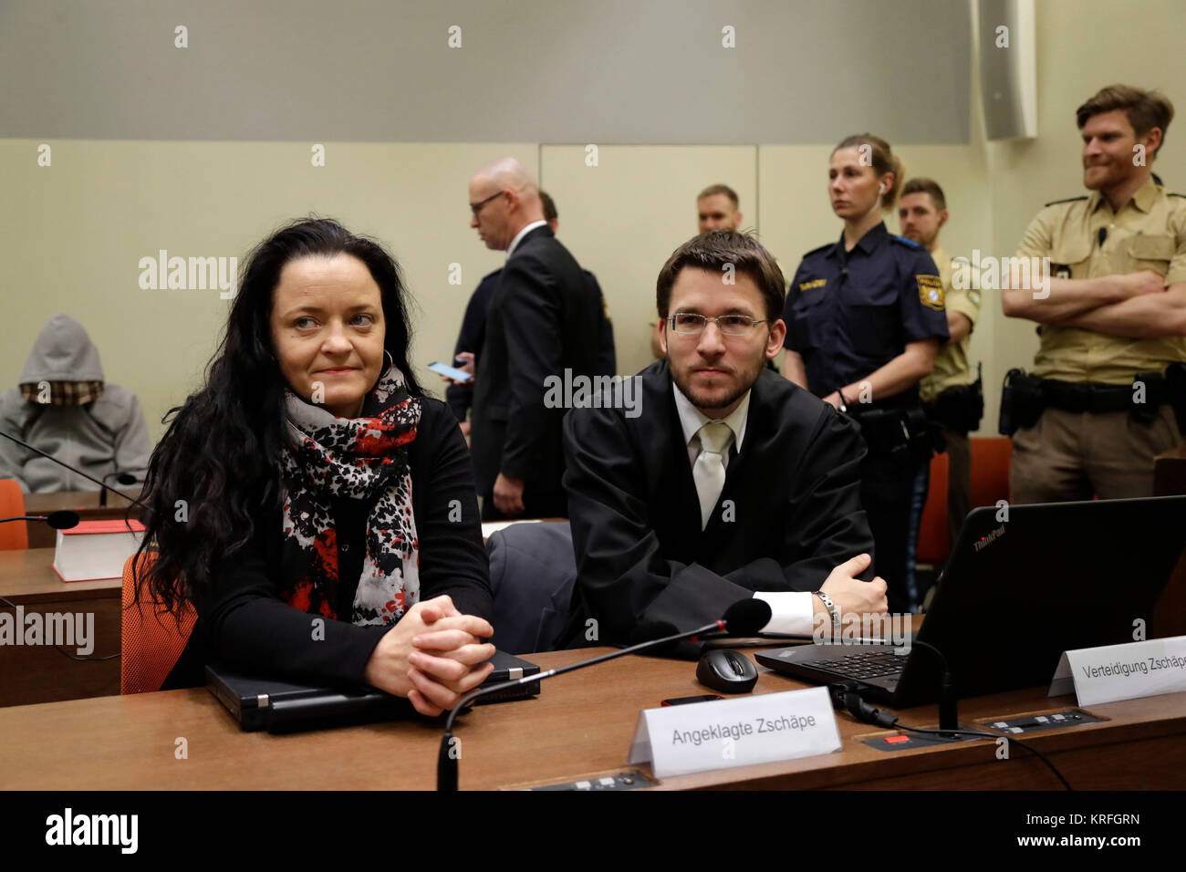 Munich, Germany. 20th Dec, 2017. Beate Zschaepe, defendant in the trial ...