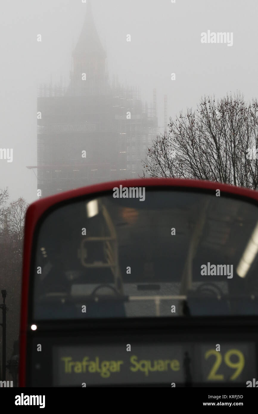 Big ben shrouded in dense freezing fog hi-res stock photography and ...