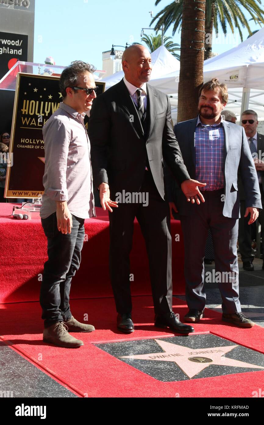 Jake Kasden, Dwayne Johnson, Jack Black at the induction ceremony for ...