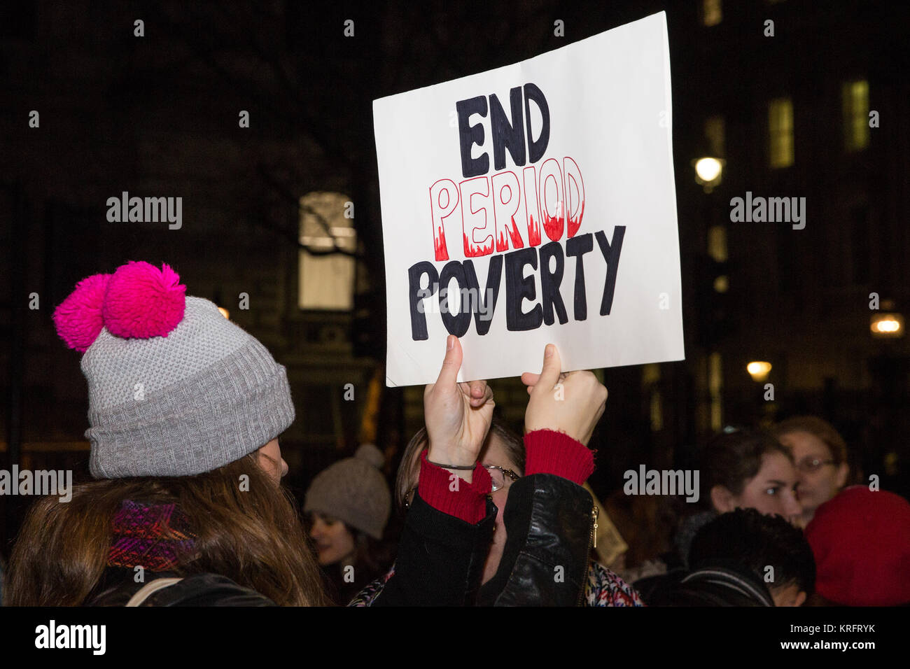 London, UK. 20th Dec, 2017. Campaigners against period poverty ...