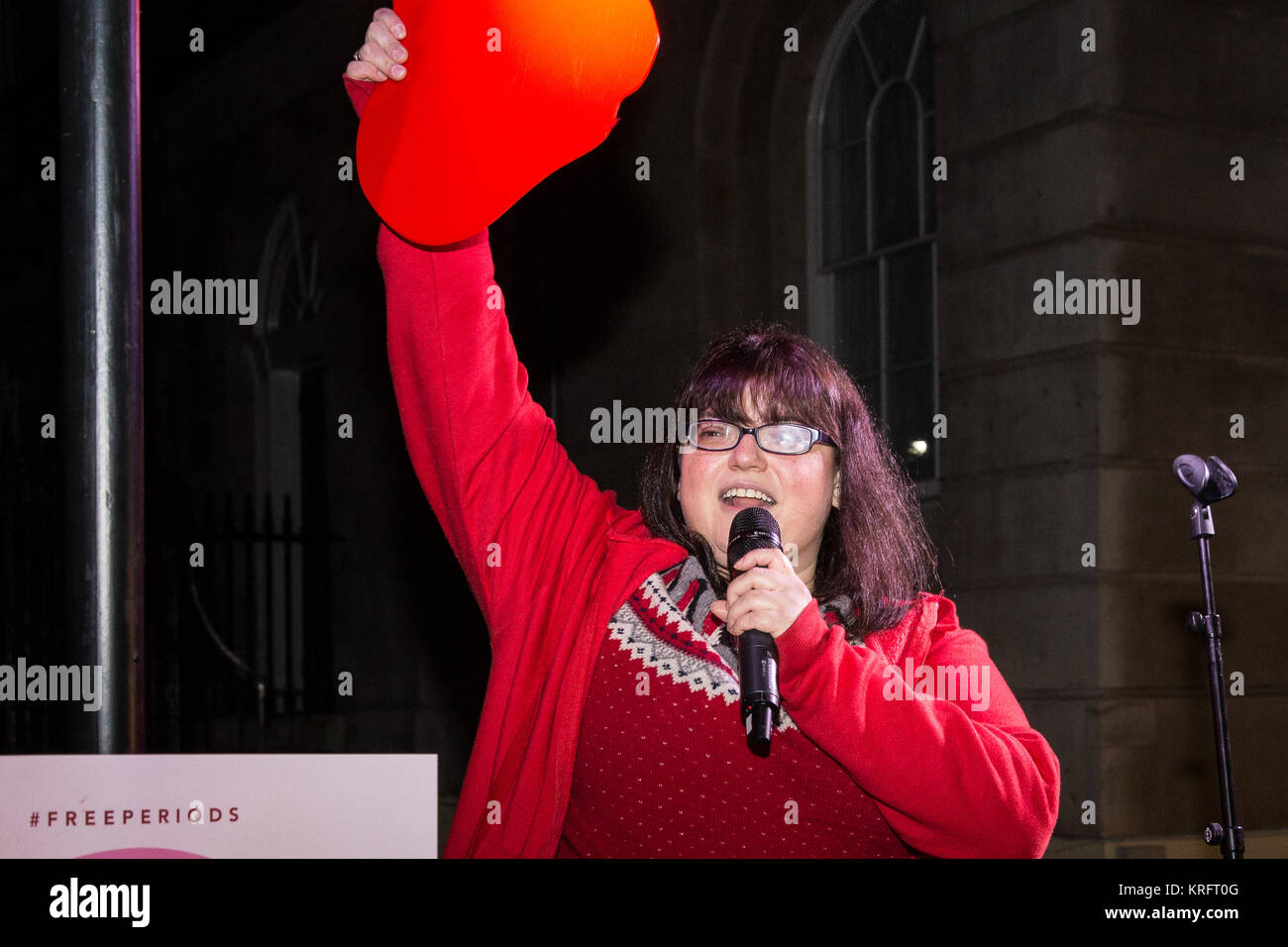 London, UK. 20th Dec, 2017. Chella Quint, founder of PeriodPositive ...