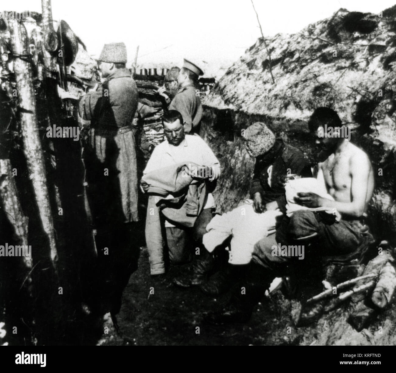 WW1 - Russian trench scene - Eastern Front Stock Photo - Alamy