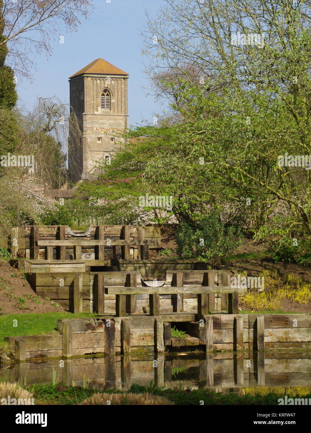 Farm at Little Malvern Priory, viewed from the Little Malvern Court ...