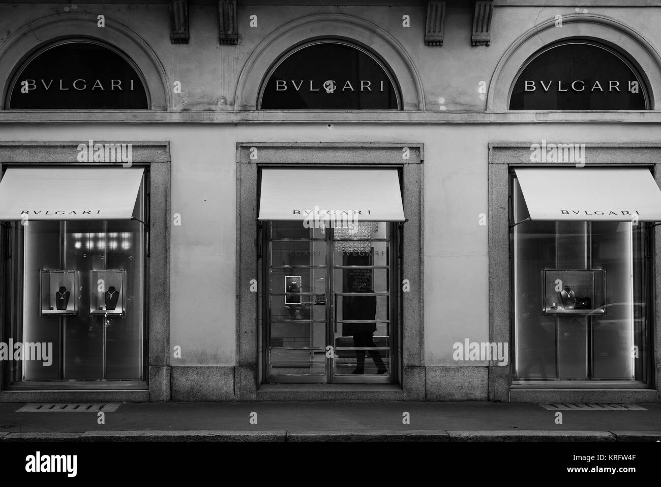 Bulgari window Black and White Stock Photos & Images - Alamy
