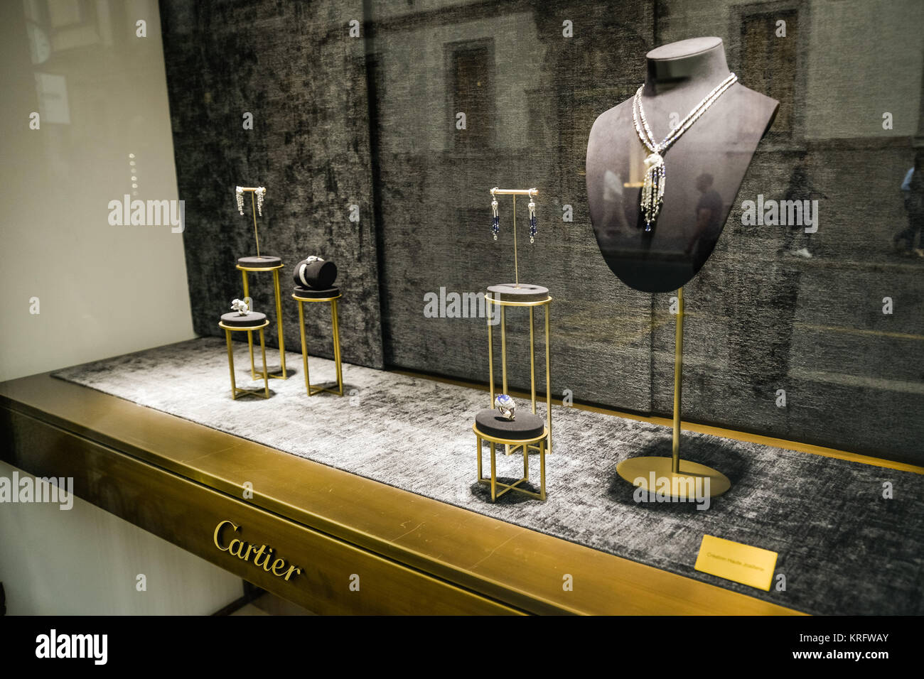 Milan, Italy - September 24, 2017: Cartier store in Milan. Fashion week ...