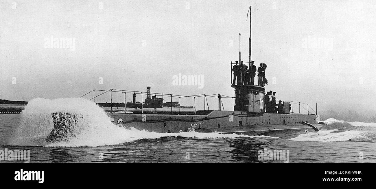 British E class submarine, WW1 Stock Photo - Alamy
