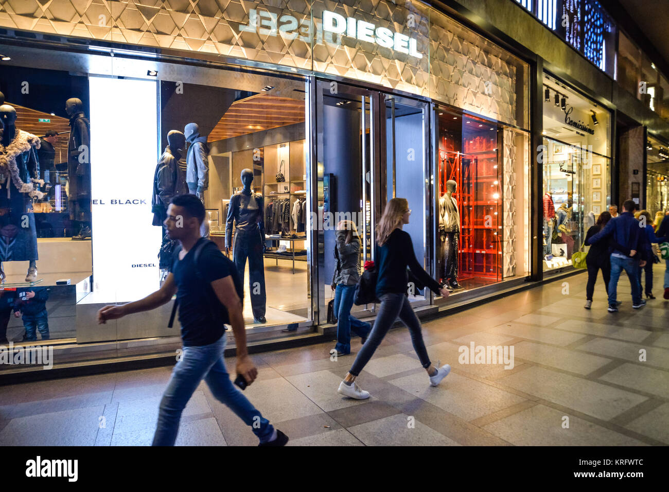 Milan, Italy - September 24, 2017: Diesel store in Milan. Fashion week ...