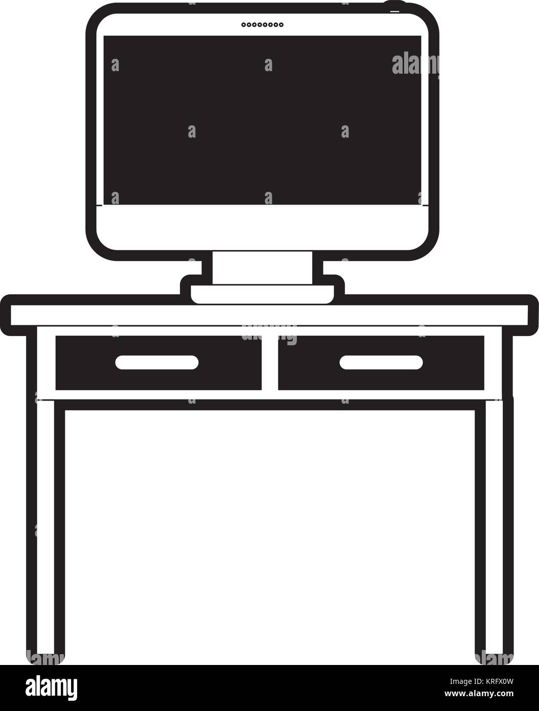 Computer Desk Front View