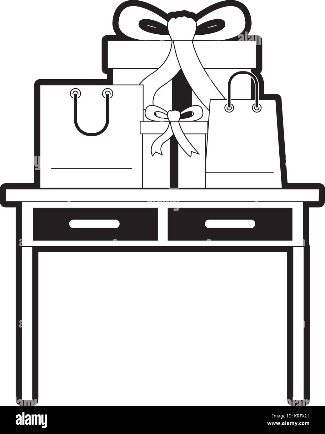 Store front christmas Stock Vector Images - Alamy