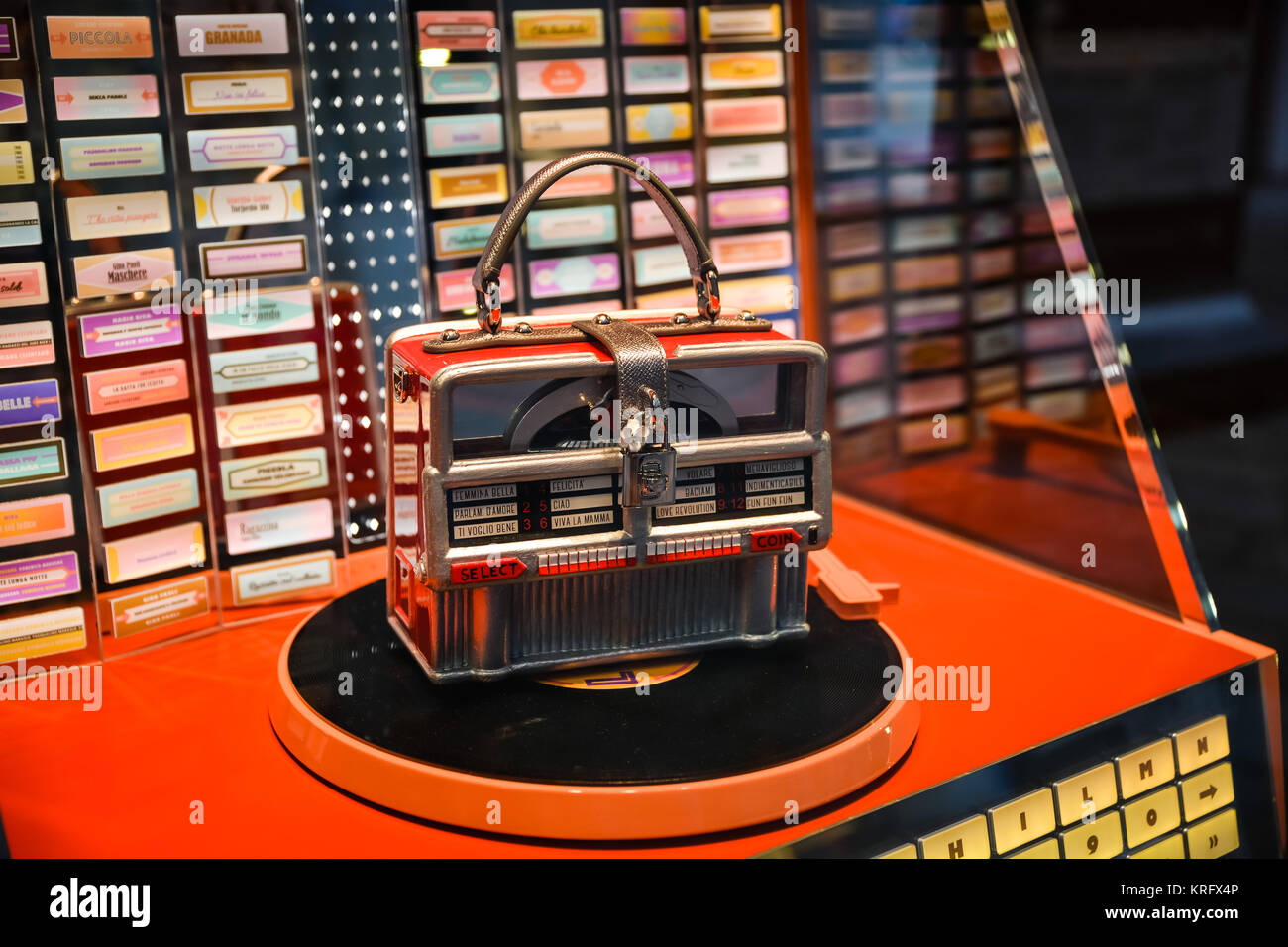 Milan, Italy - September 24, 2017: Dolce Gabbana bag in a DNG shop in ...