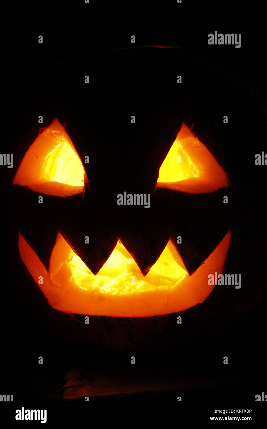 frightful ghost face glowing on Halloween Stock Photo - Alamy