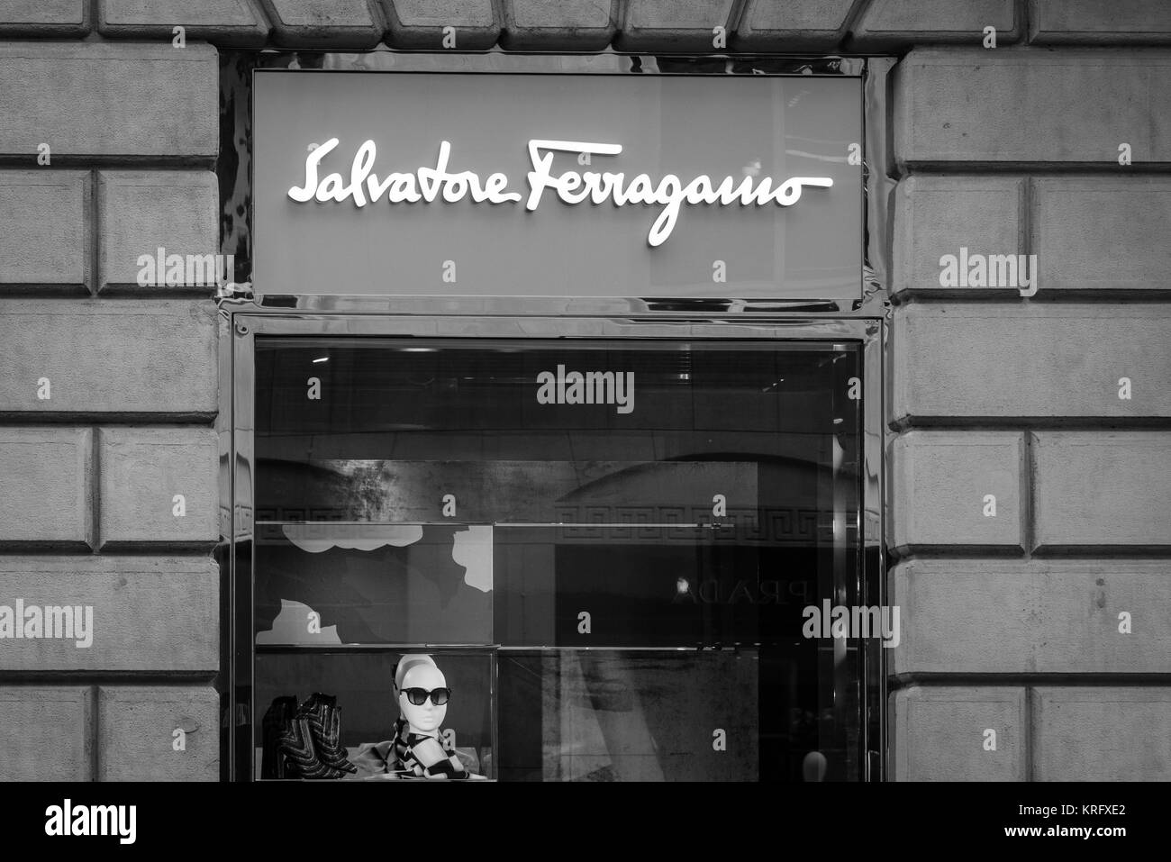 Milan - October 9, 2016: Ferragamo store in Milan Stock Photo - Alamy
