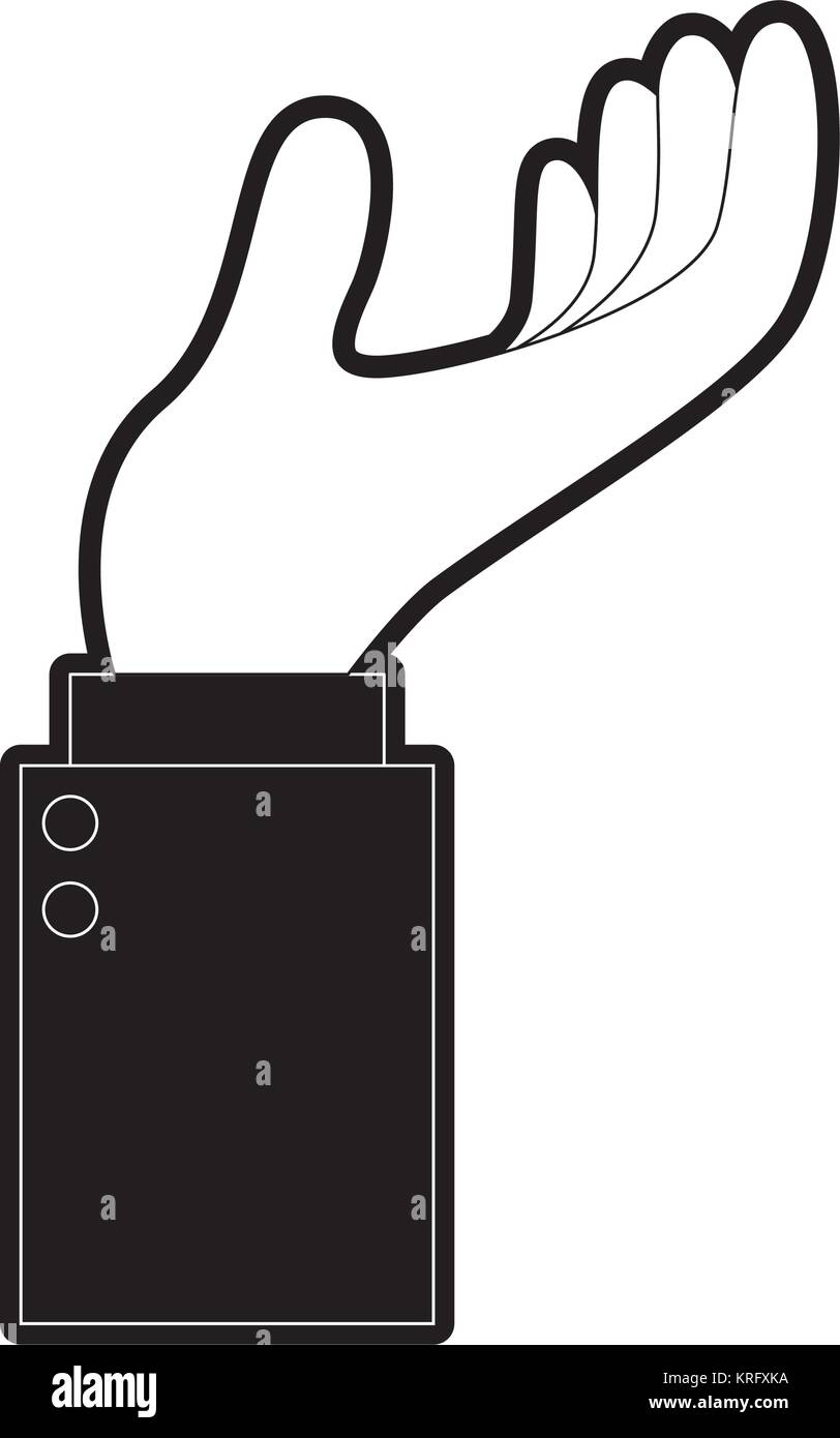 business hand side view gesture hold on in black silhouette Stock ...