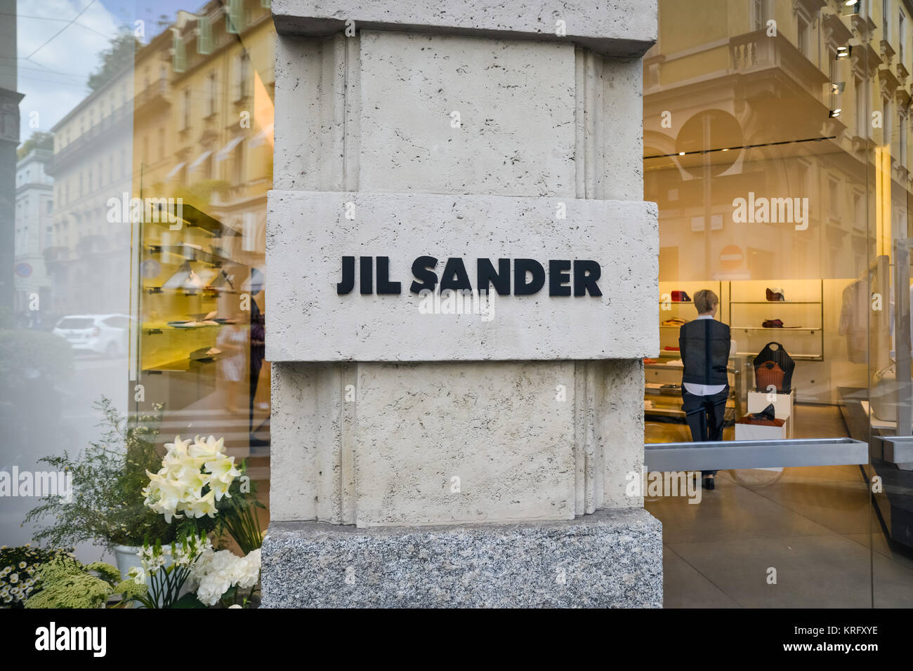 Milan, Italy - September 24, 2017: Jil Sander store in Milan. Fashion ...