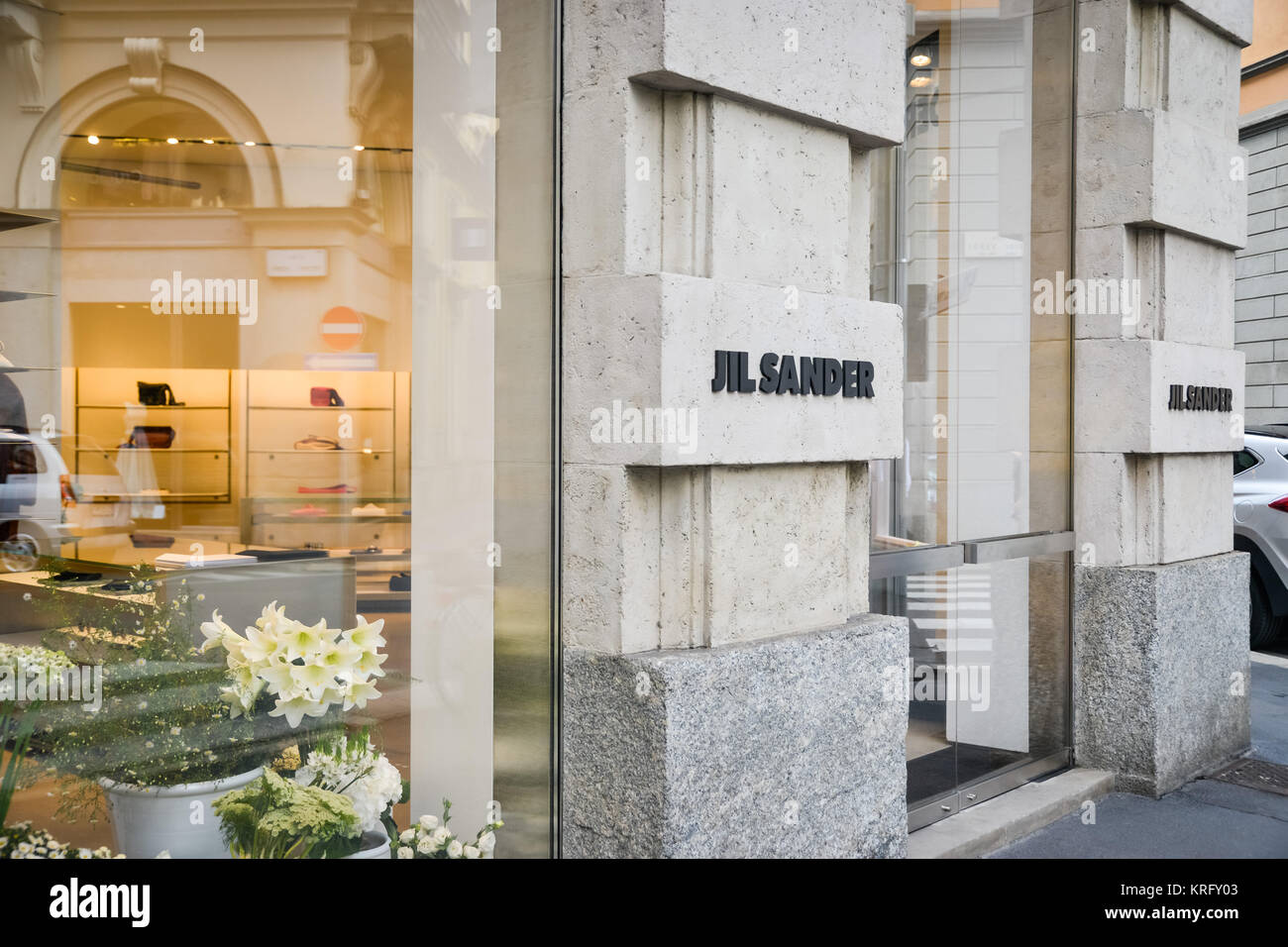 Milan, Italy - September 24, 2017: Jil Sander store in Milan. Fashion ...