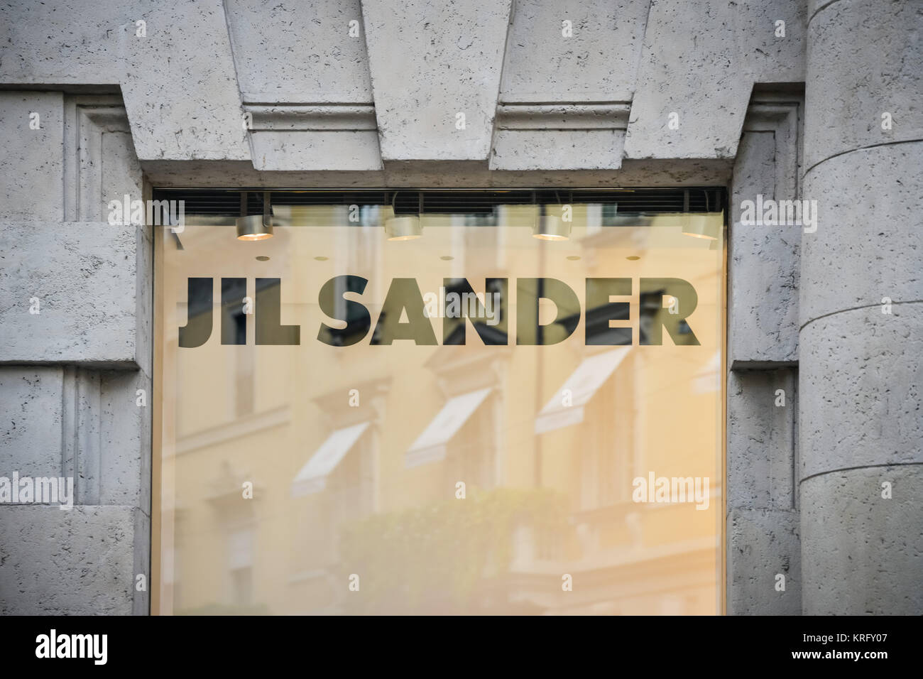 Milan, Italy - September 24, 2017: Jil Sander store in Milan. Fashion ...