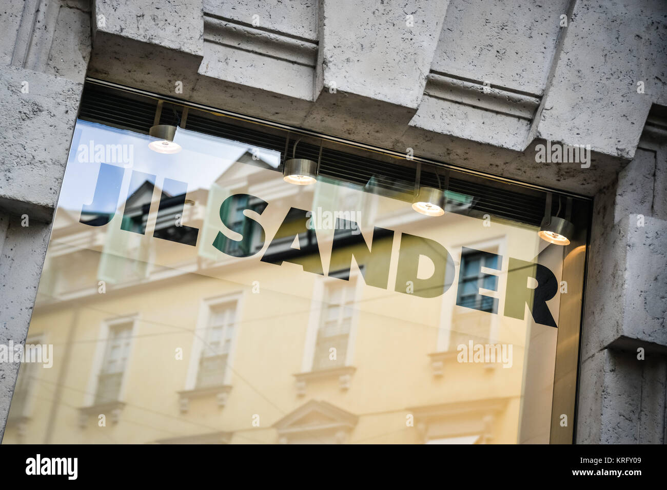 Milan, Italy - September 24, 2017: Jil Sander store in Milan. Fashion ...