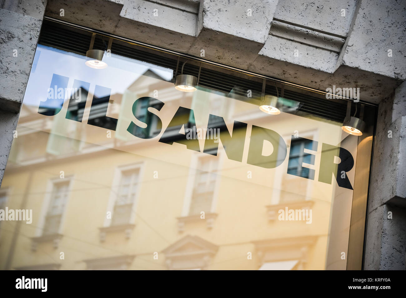 Milan, Italy - September 24, 2017: Jil Sander store in Milan. Fashion ...