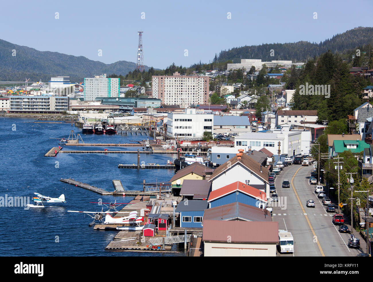 Ketchikan Town Life Stock Photo - Alamy